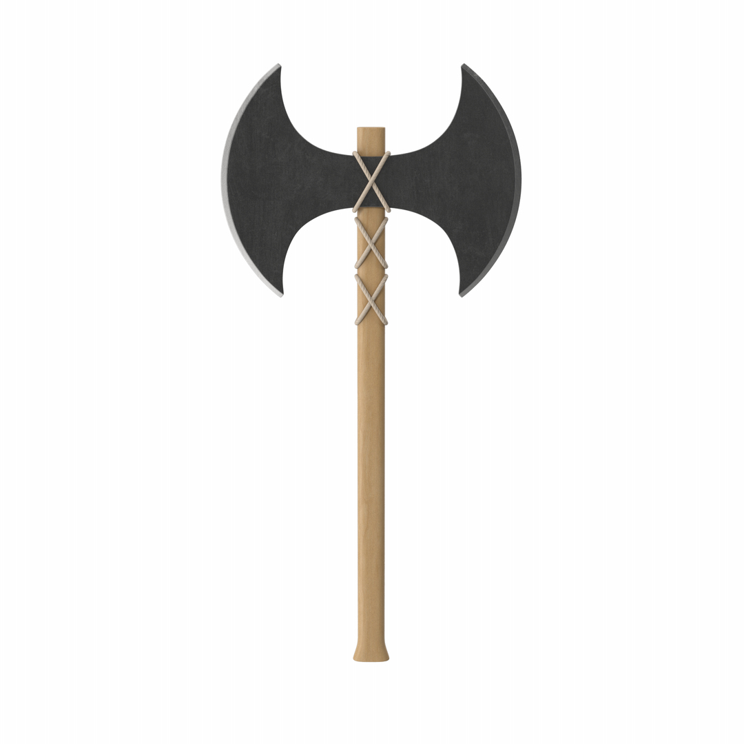 Double Blade Axe 3D - TurboSquid 2229492