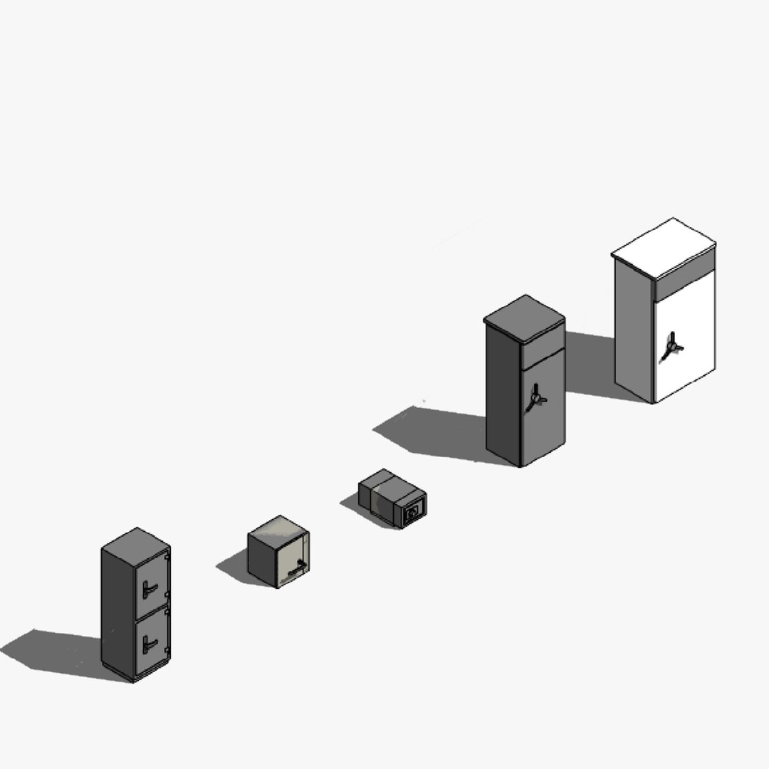 Safes - Pack Of Revit Families Model - TurboSquid 2017079