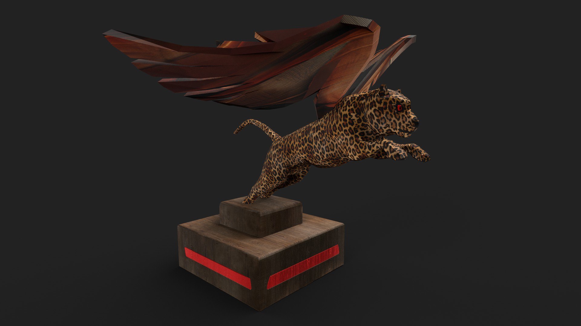 Winged Leopard Statue Low Poly 3d Model 3D Model - TurboSquid 2271491