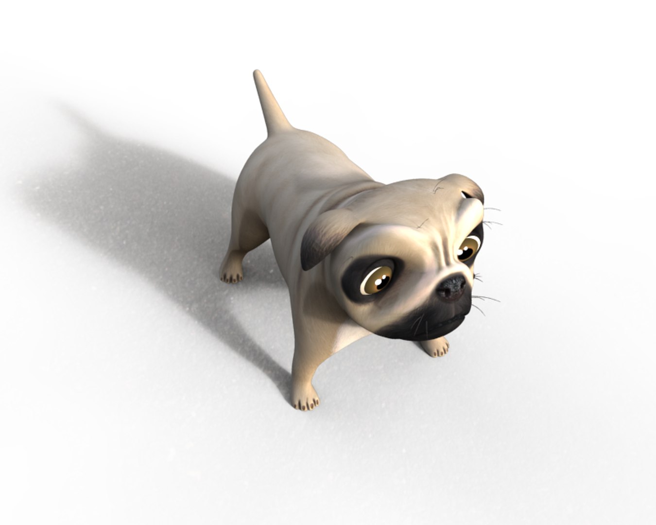 3d model pug dog