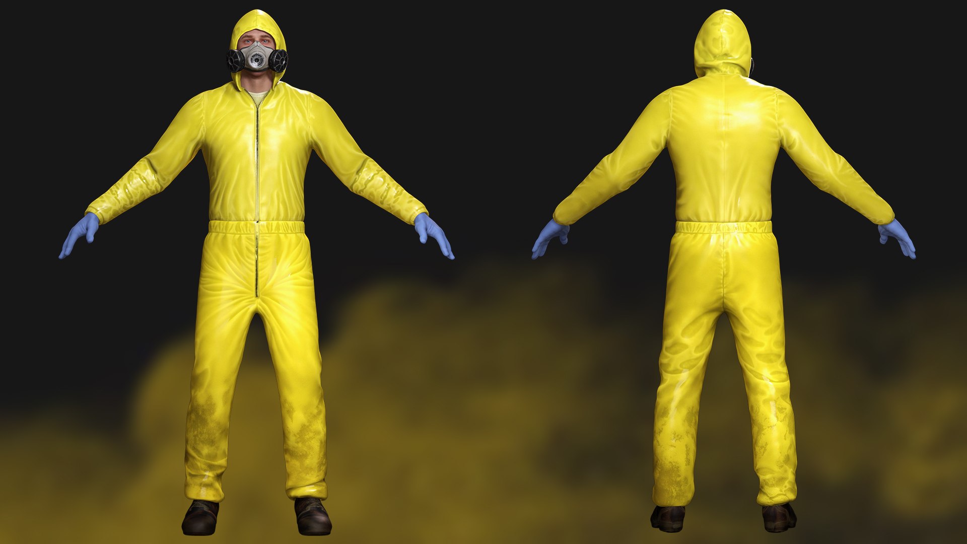 Hazmat Suit Realistic Man Rigged 3D Model Game Animation Ready 3D Model ...