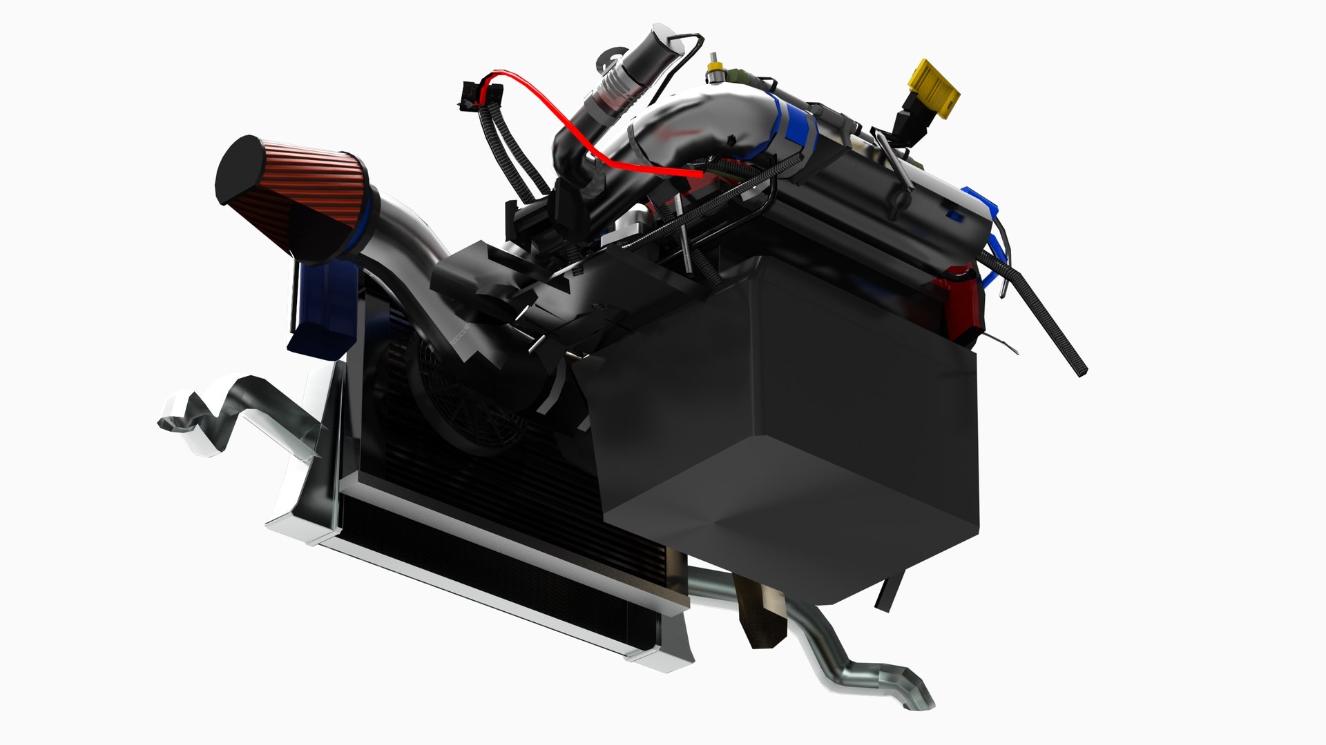 Mitsubishi 4G63T Evolution Inline 4 Engine 3D Model - TurboSquid 2307746