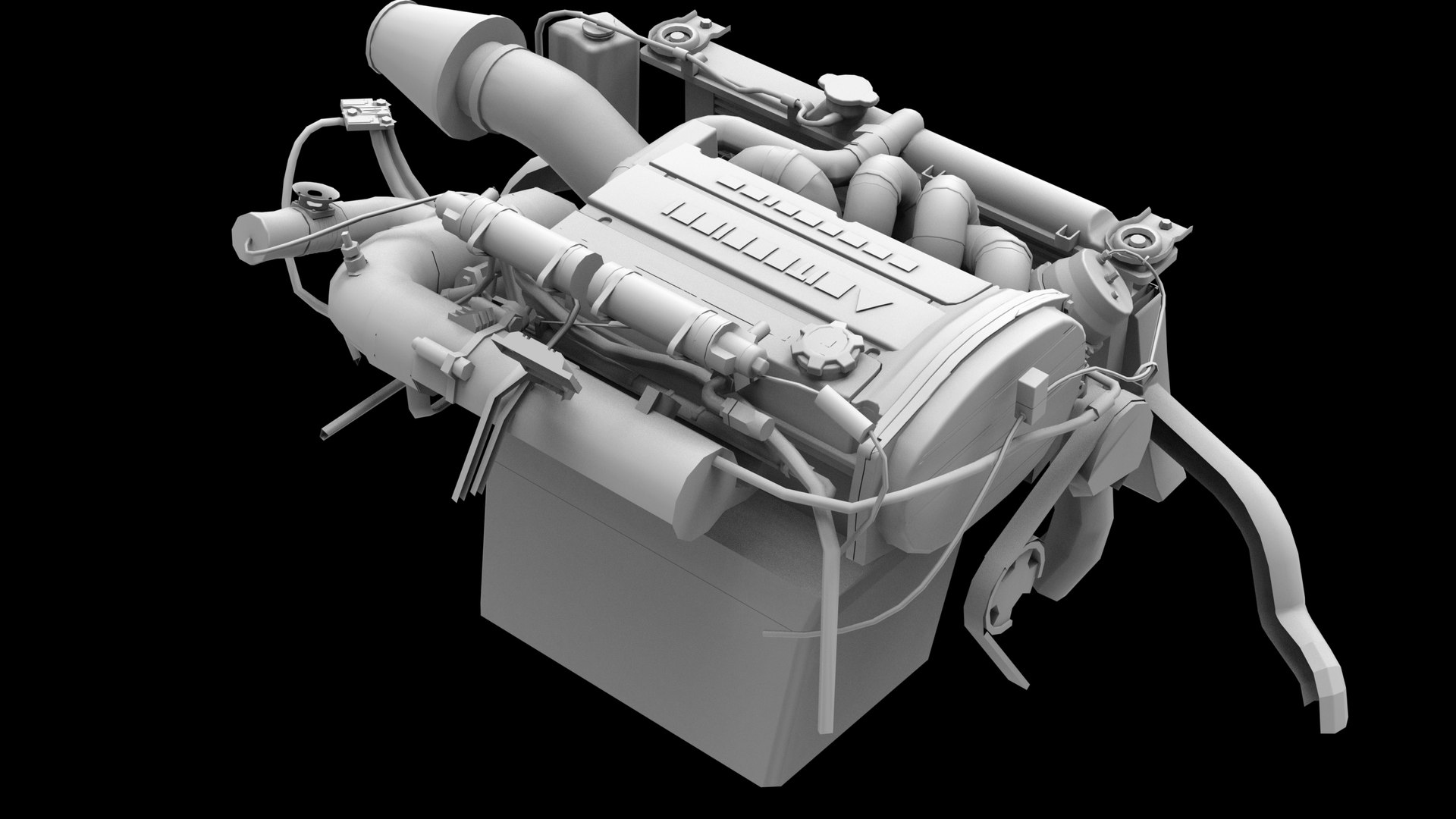 Mitsubishi 4G63T Evolution Inline 4 Engine 3D Model - TurboSquid 2307746