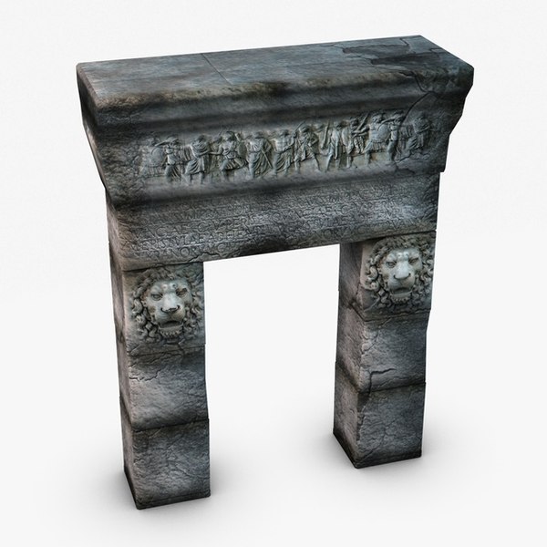 3d ancient greek temple