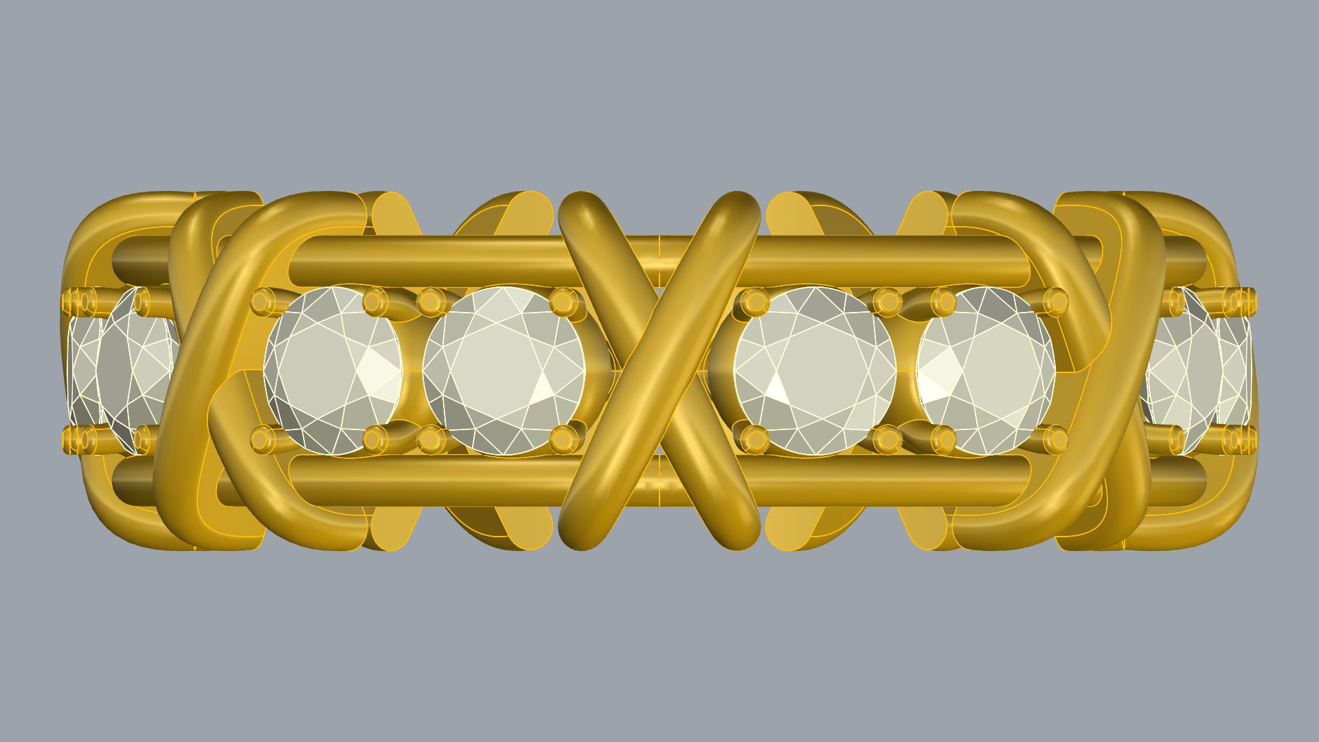 3D Crossed Eternity Ring JDBCo - TurboSquid 2345377