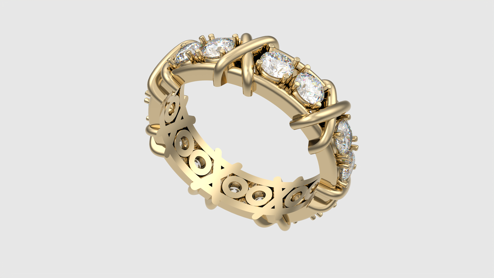 3D Crossed Eternity Ring JDBCo - TurboSquid 2345377