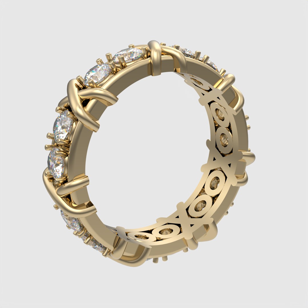 3D Crossed Eternity Ring JDBCo - TurboSquid 2345377