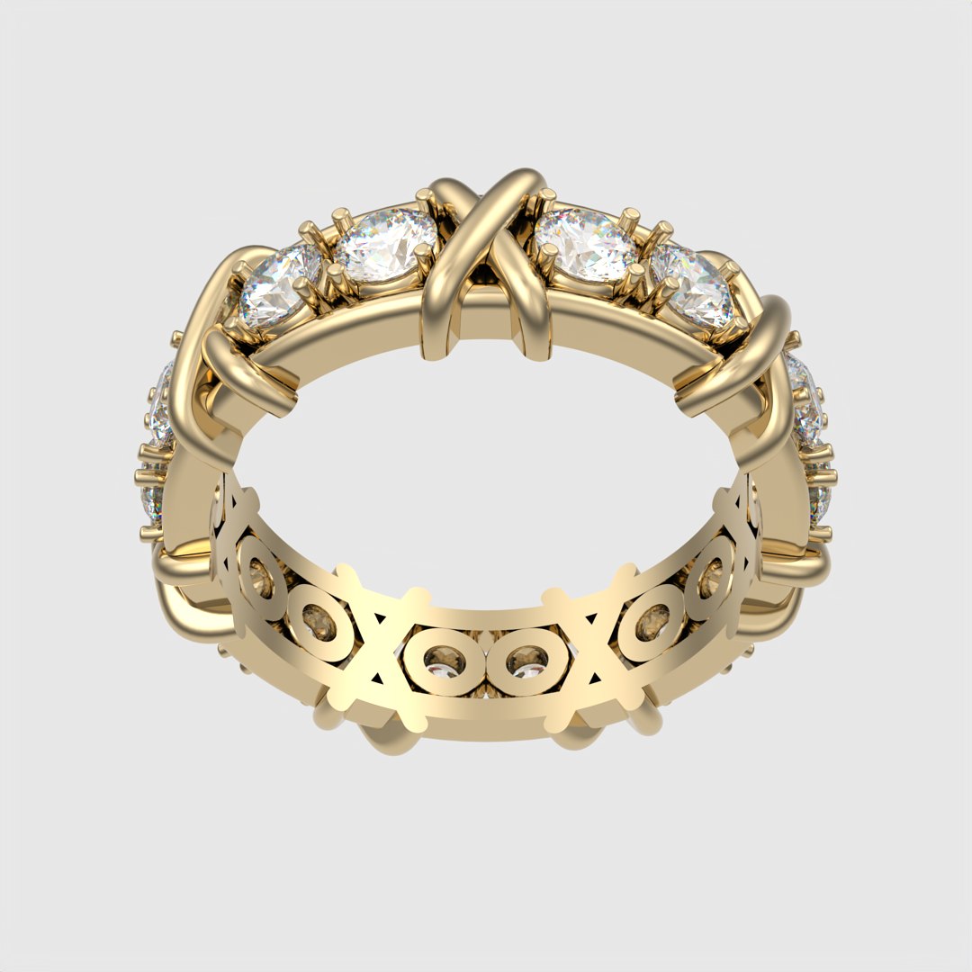 3D Crossed Eternity Ring JDBCo - TurboSquid 2345377