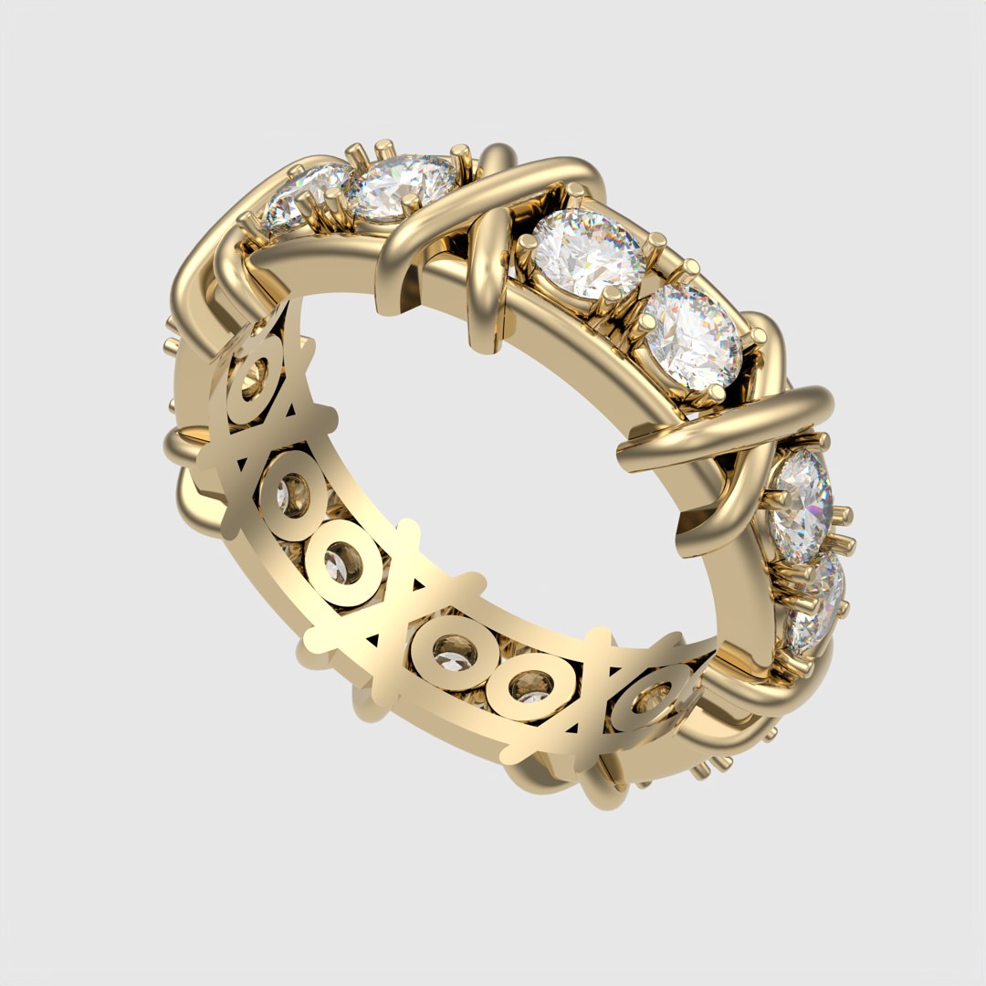 3D Crossed Eternity Ring JDBCo - TurboSquid 2345377