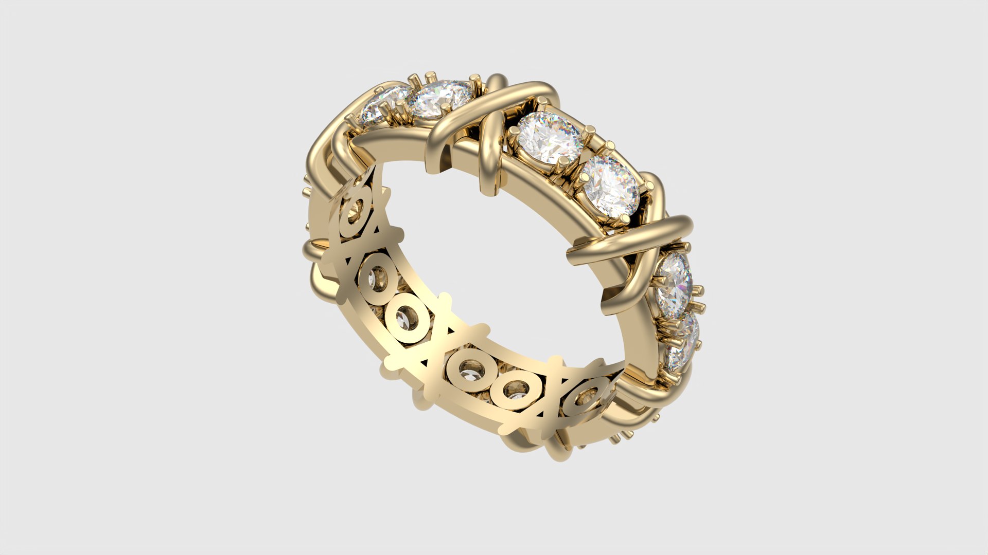 3D Crossed Eternity Ring JDBCo - TurboSquid 2345377
