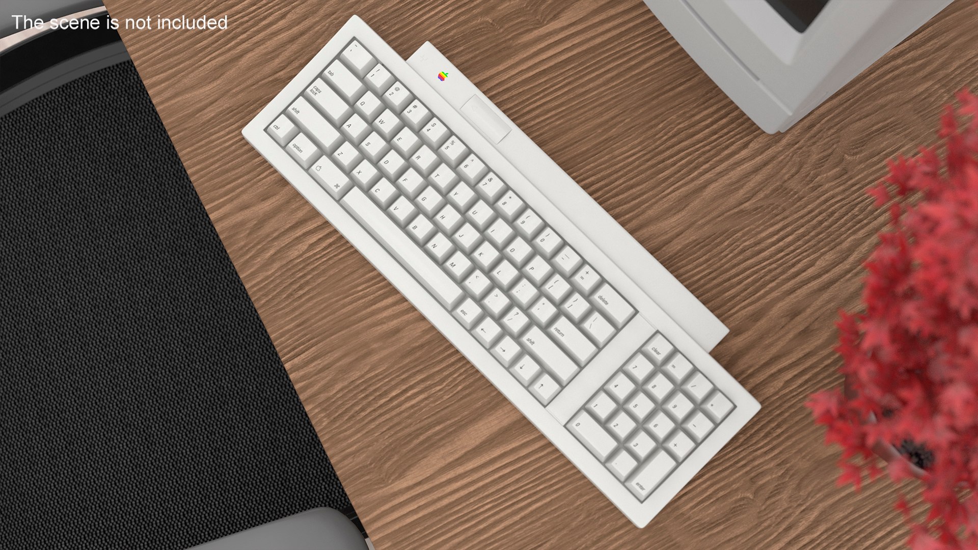 3D Vintage Apple Keyboard II - TurboSquid 2209605