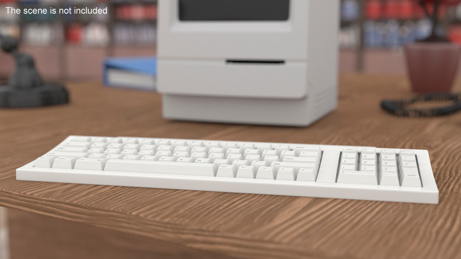 3D Vintage Apple Keyboard II - TurboSquid 2209605