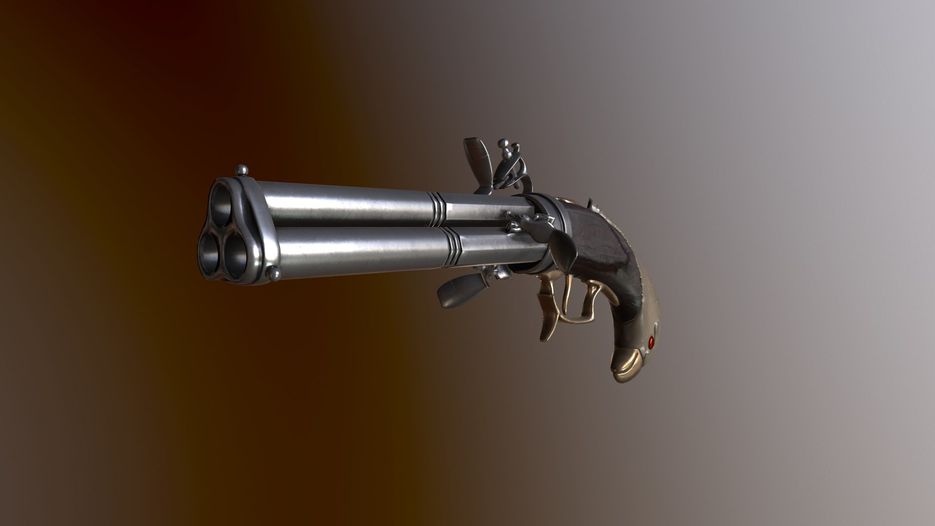 3D Revolving Flintlock Pistol - TurboSquid 1234278
