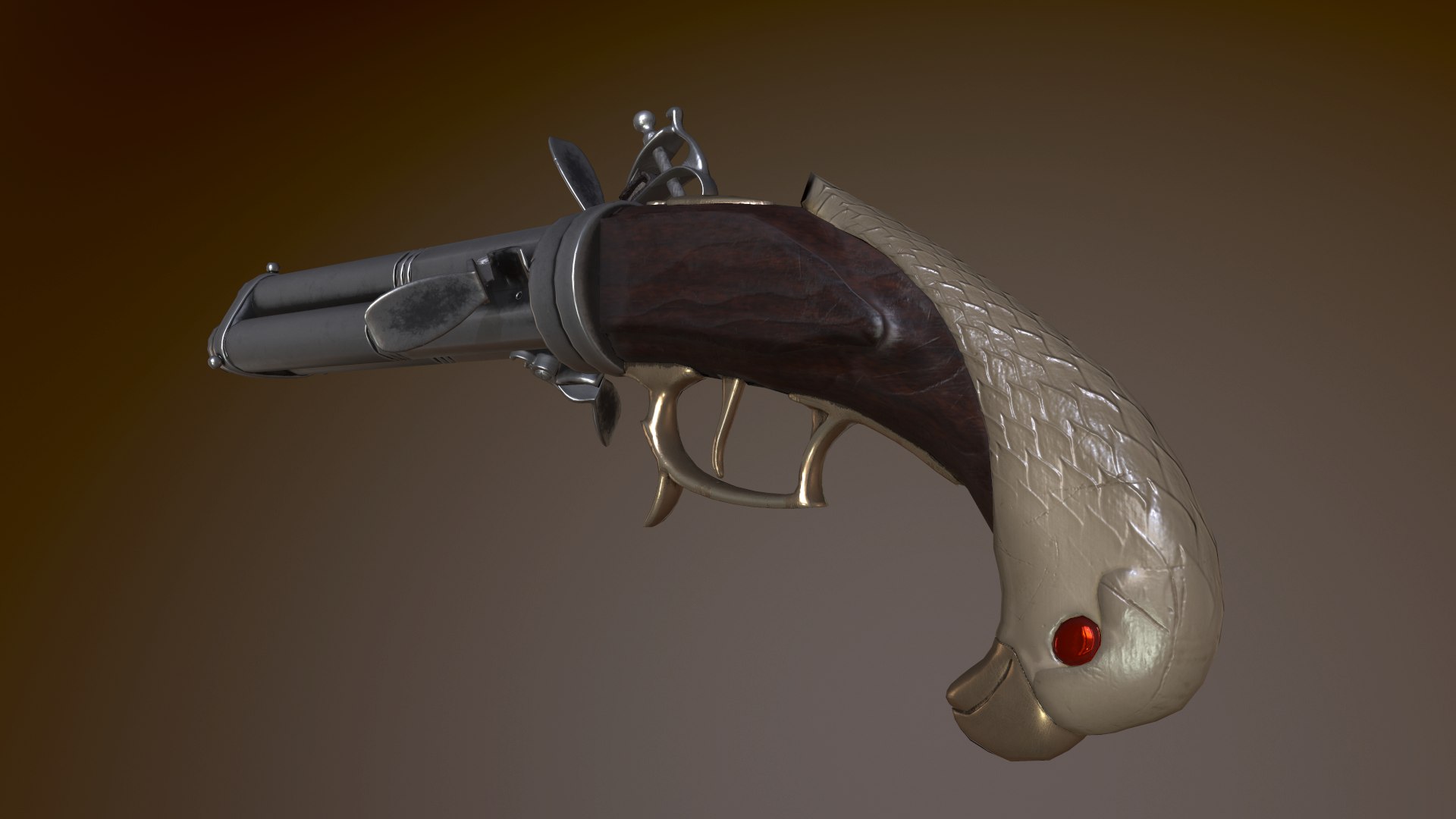 3D Revolving Flintlock Pistol - TurboSquid 1234278