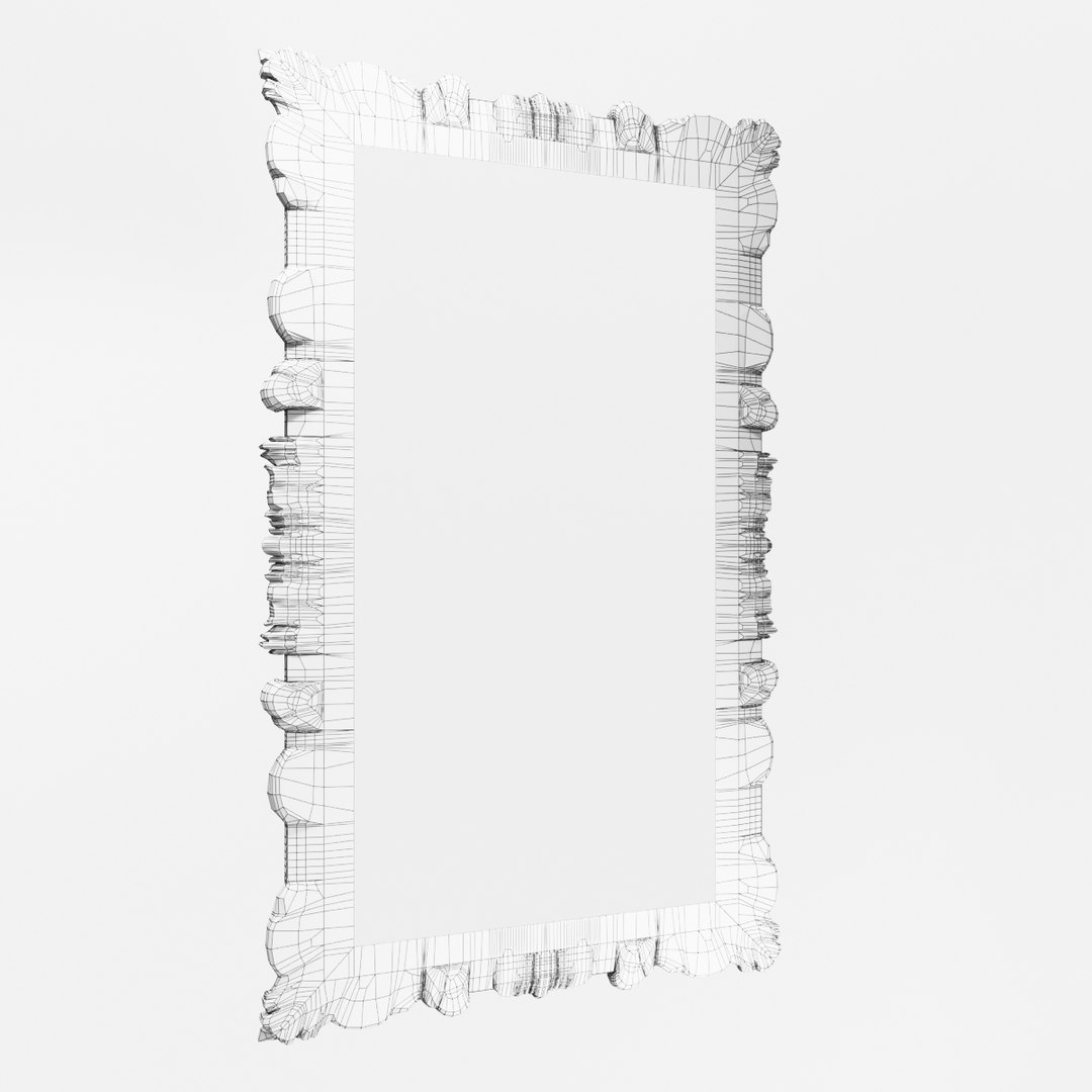 Curved rectangle mirror 3D - TurboSquid 1311270