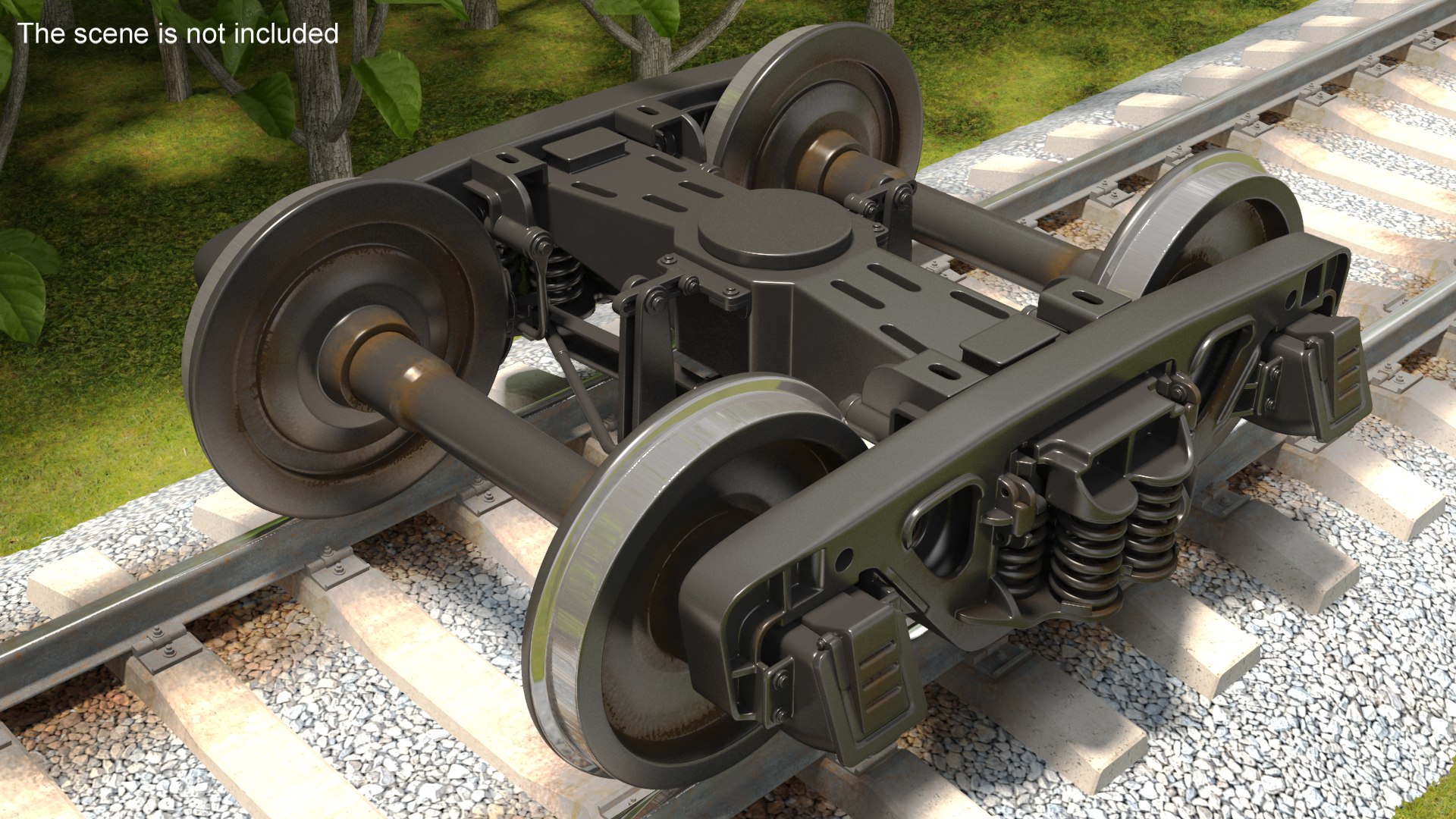 Train Wheel Undercarriage 3D - TurboSquid 2160921