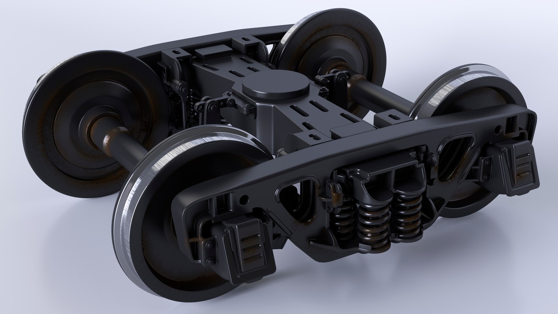 Train Wheel Undercarriage 3D - TurboSquid 2160921