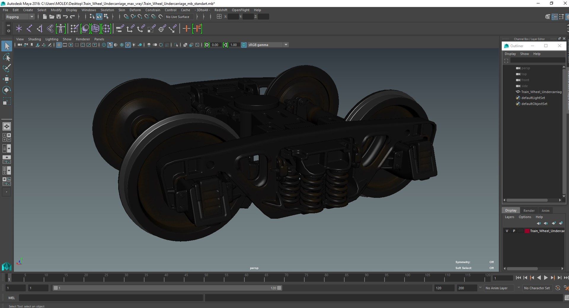 Train Wheel Undercarriage 3D - TurboSquid 2160921