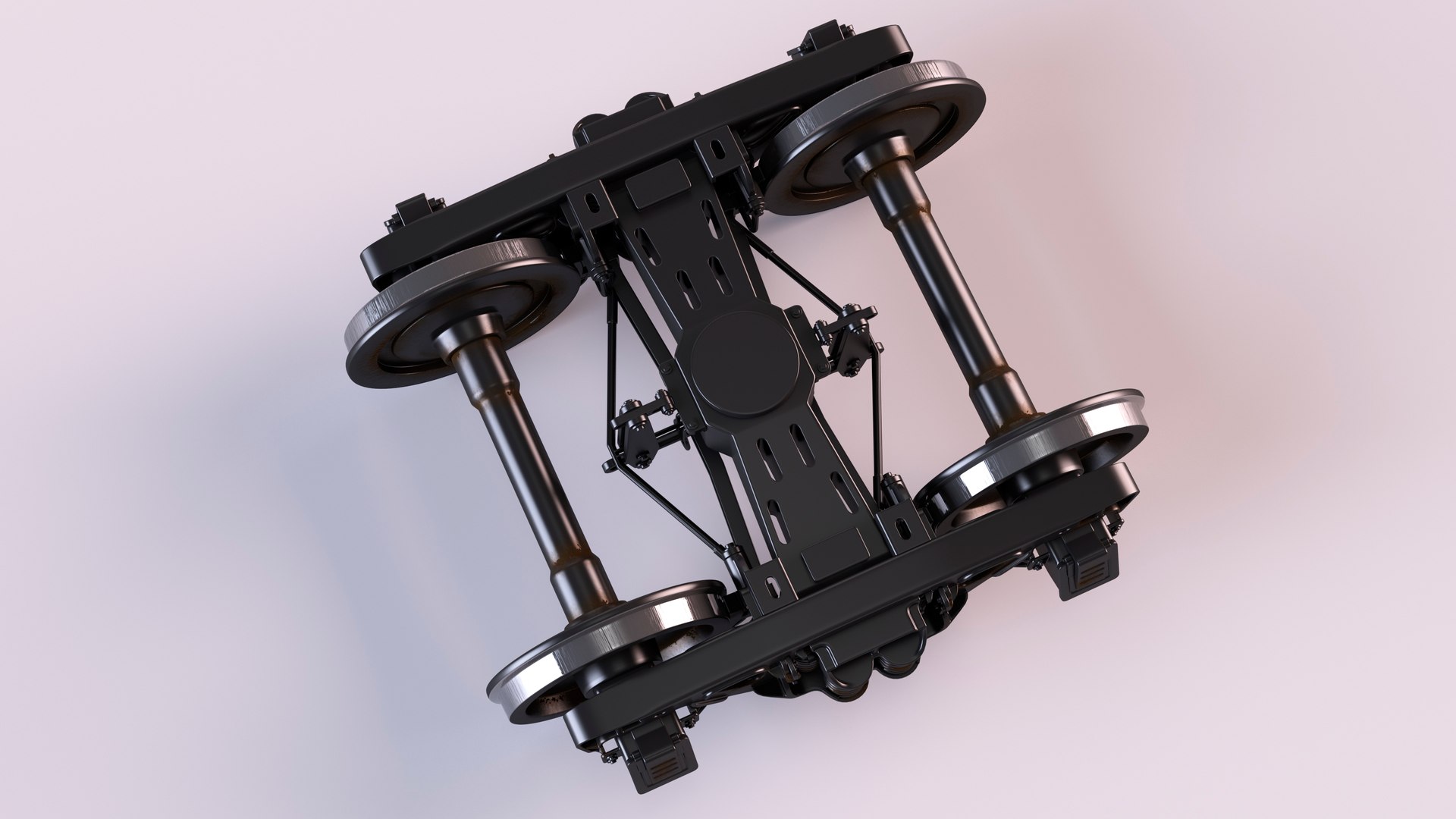 Train Wheel Undercarriage 3D - TurboSquid 2160921
