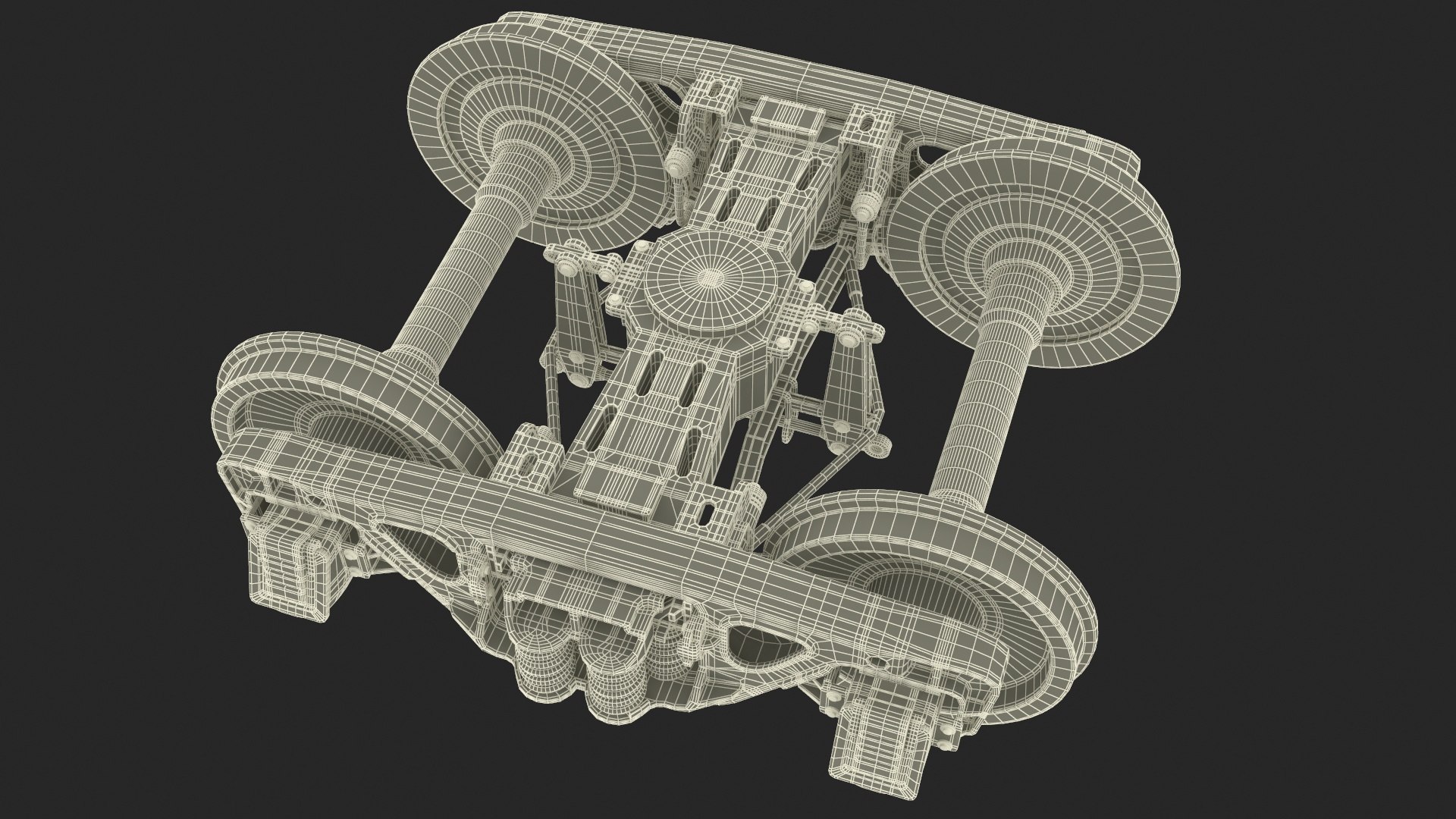 Train Wheel Undercarriage 3D - TurboSquid 2160921