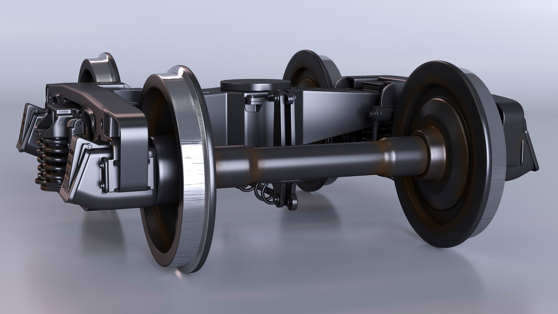 Train Wheel Undercarriage 3D - TurboSquid 2160921