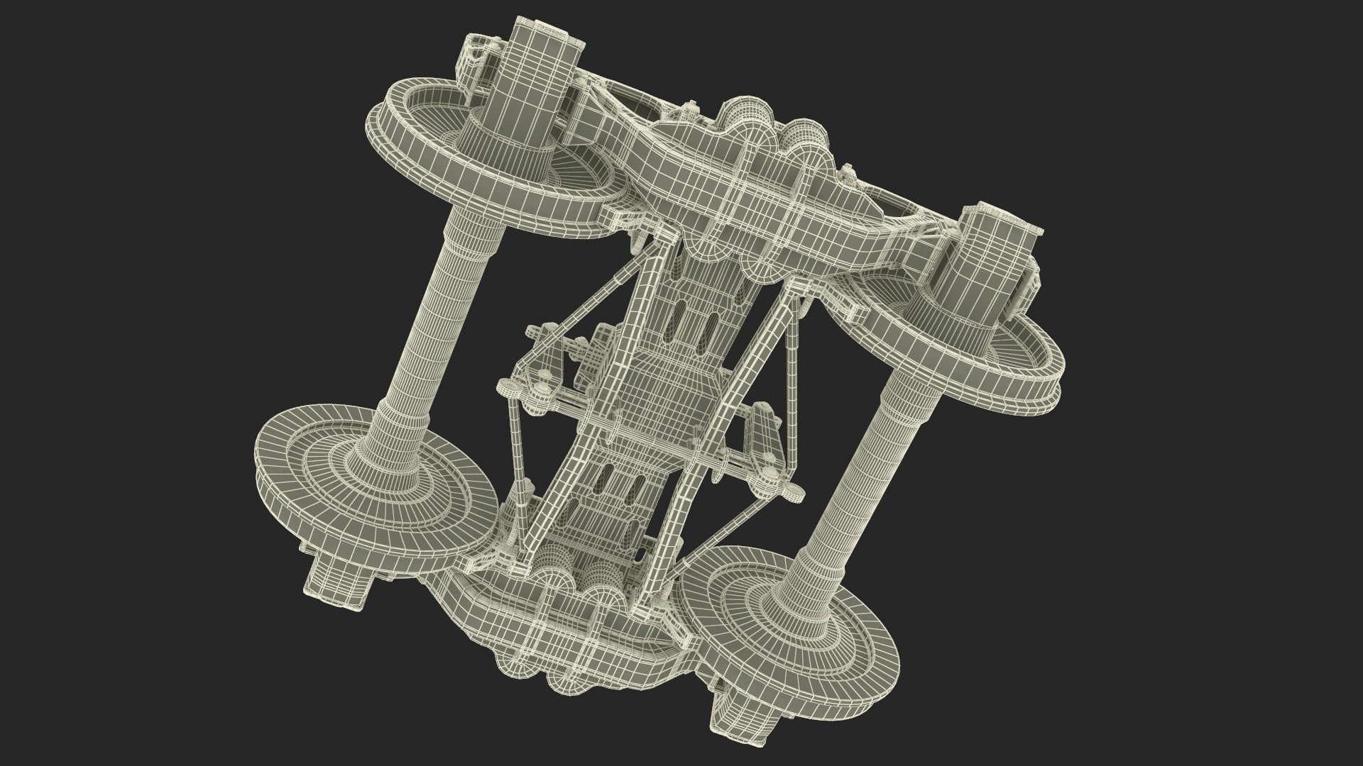 Train Wheel Undercarriage 3D - TurboSquid 2160921