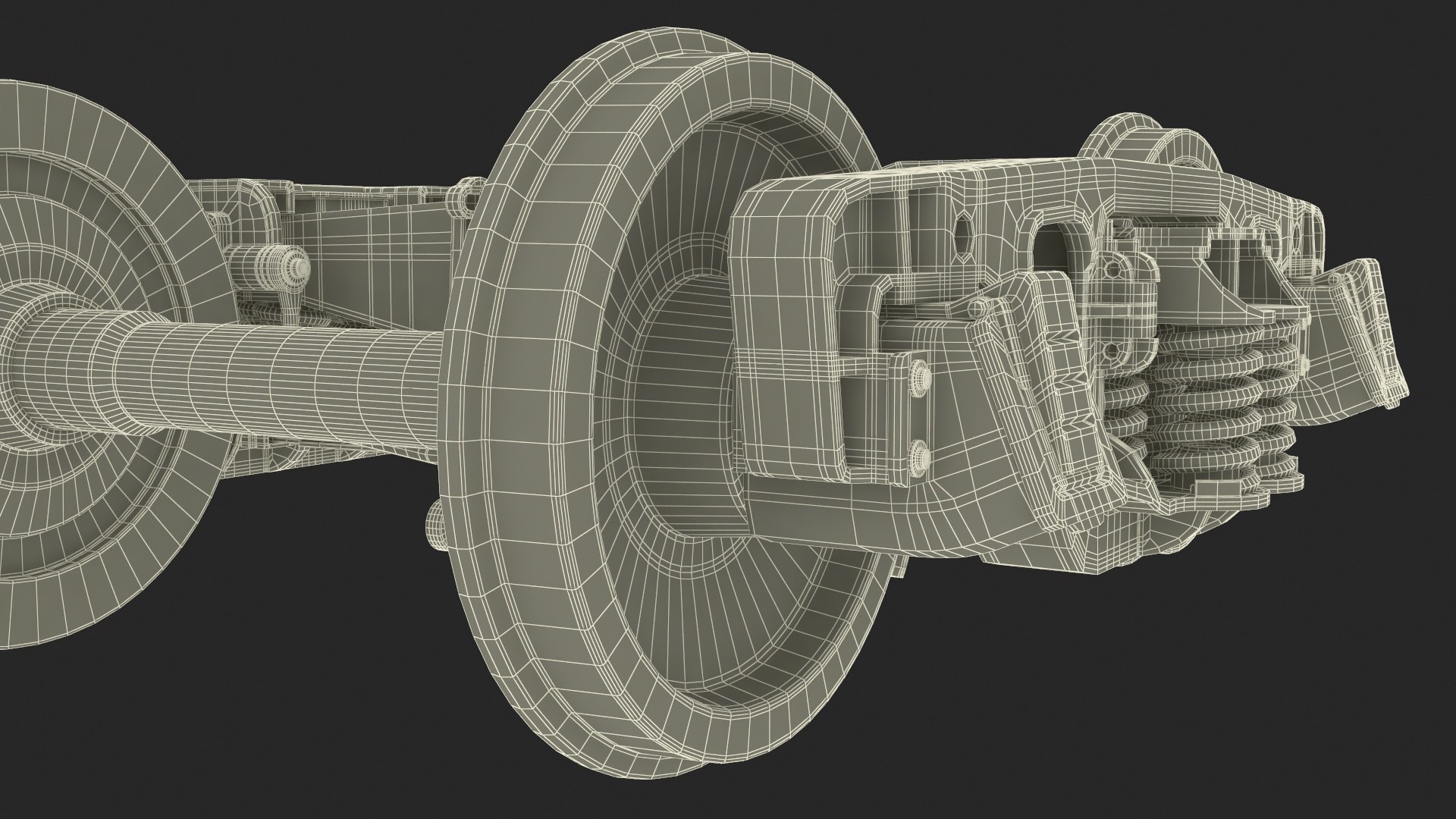 Train Wheel Undercarriage 3D - TurboSquid 2160921