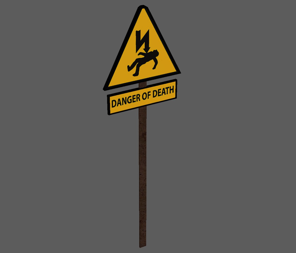 Free 3D Model Sign Danger Signal - TurboSquid 1500617
