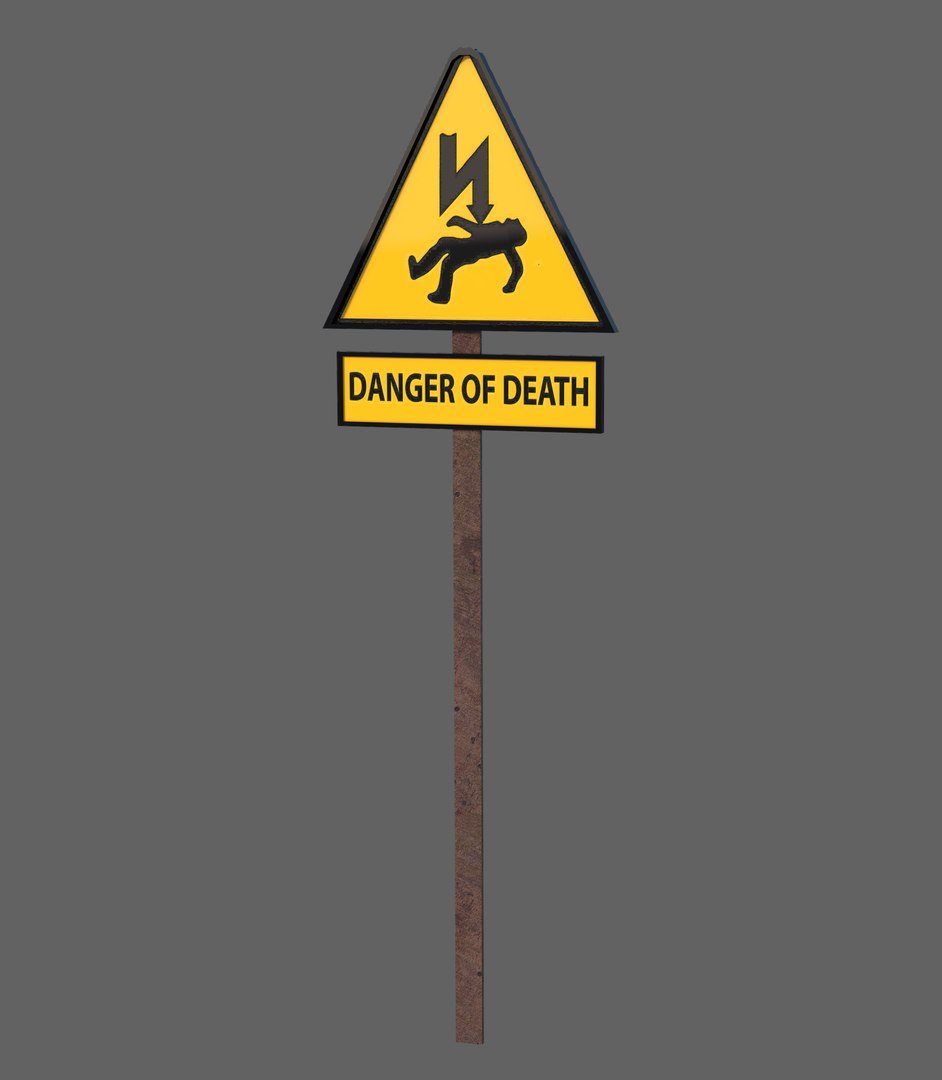 Free 3D Model Sign Danger Signal - TurboSquid 1500617