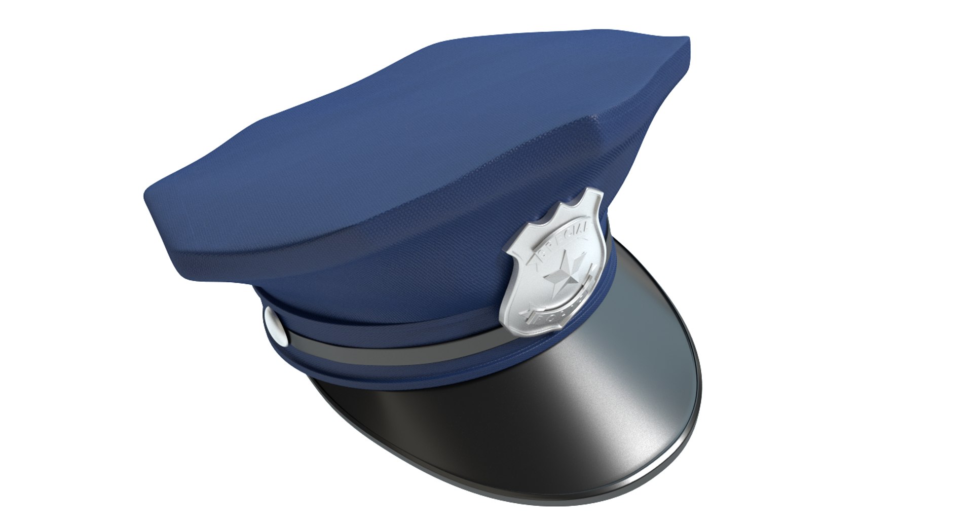 Police Hat 3d 3ds