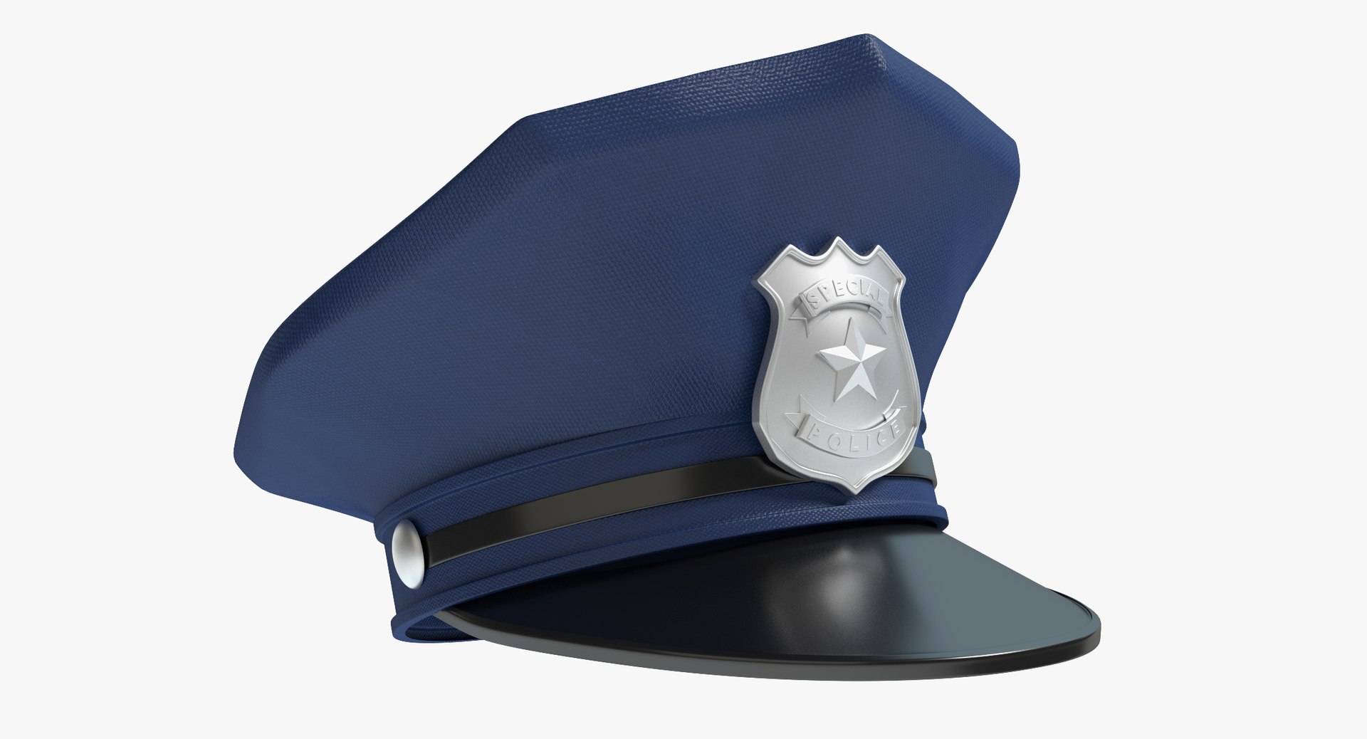 Police Hat 3d 3ds