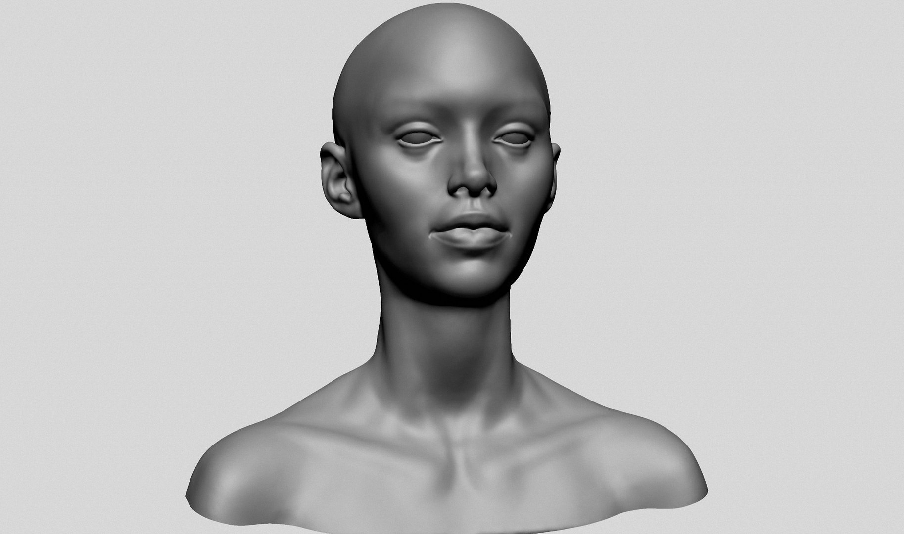 Female Head Basemesh v2 3D - TurboSquid 1871051