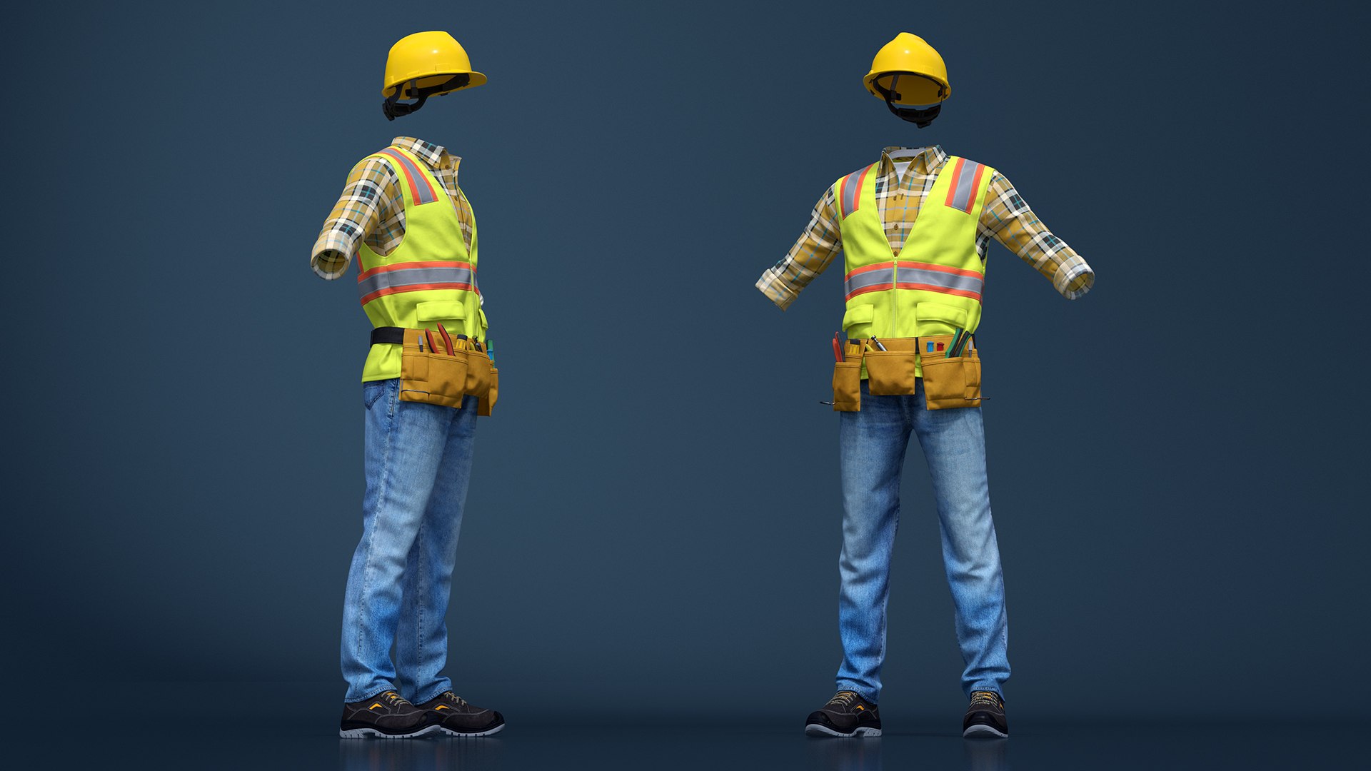 3D Clothing For Construction Workers Model - TurboSquid 2279877