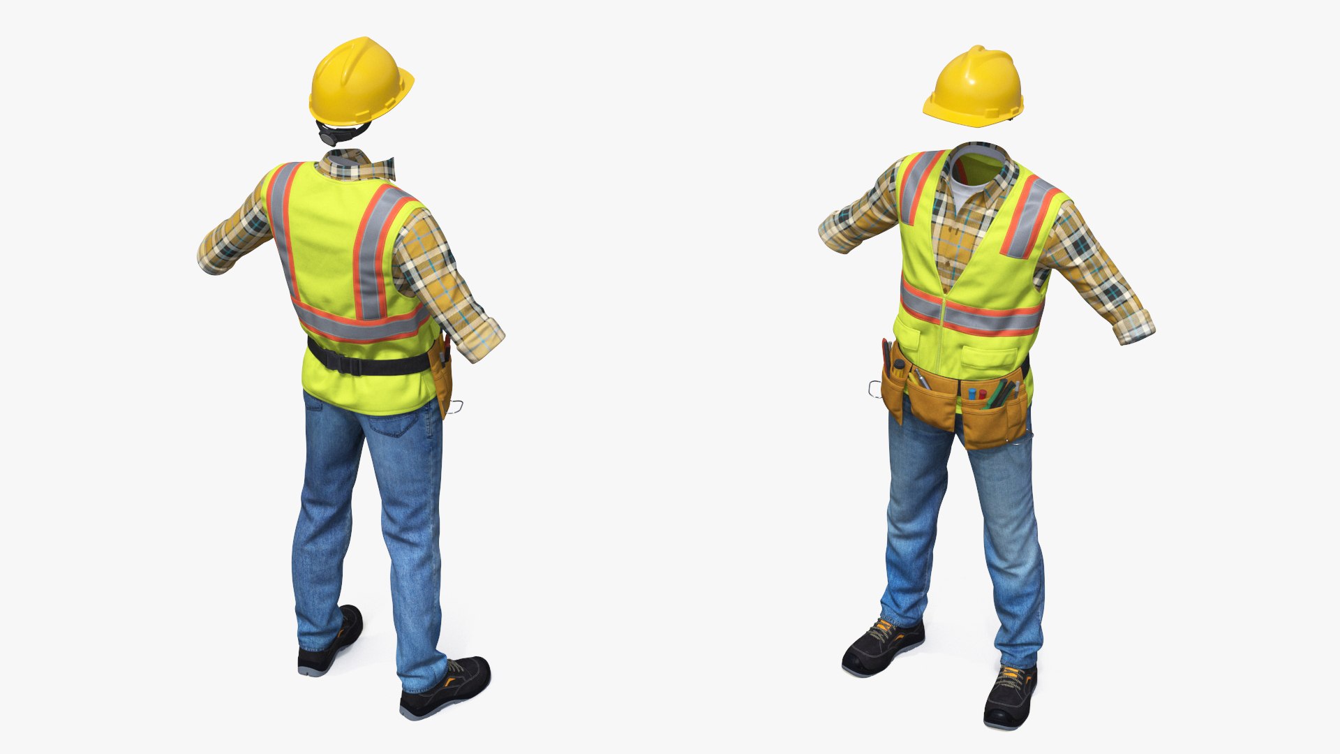 3D Clothing For Construction Workers Model - TurboSquid 2279877