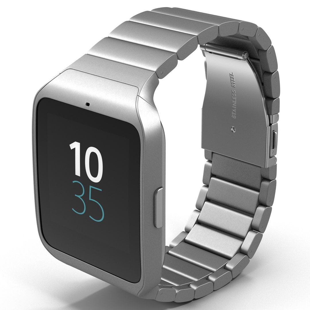 Sony Smartwatch 3 Stainless Steel 3d Max