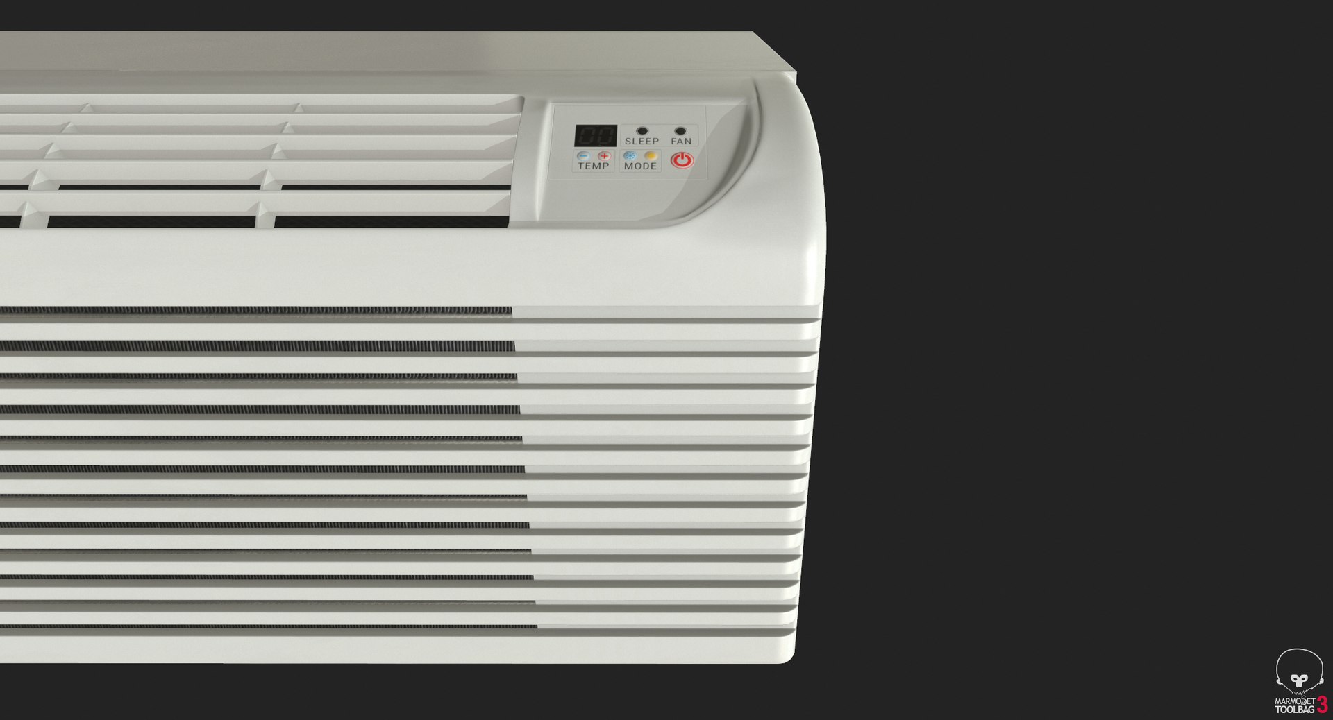 3D Model Realistic Air Conditioner Ptac - TurboSquid 1276300