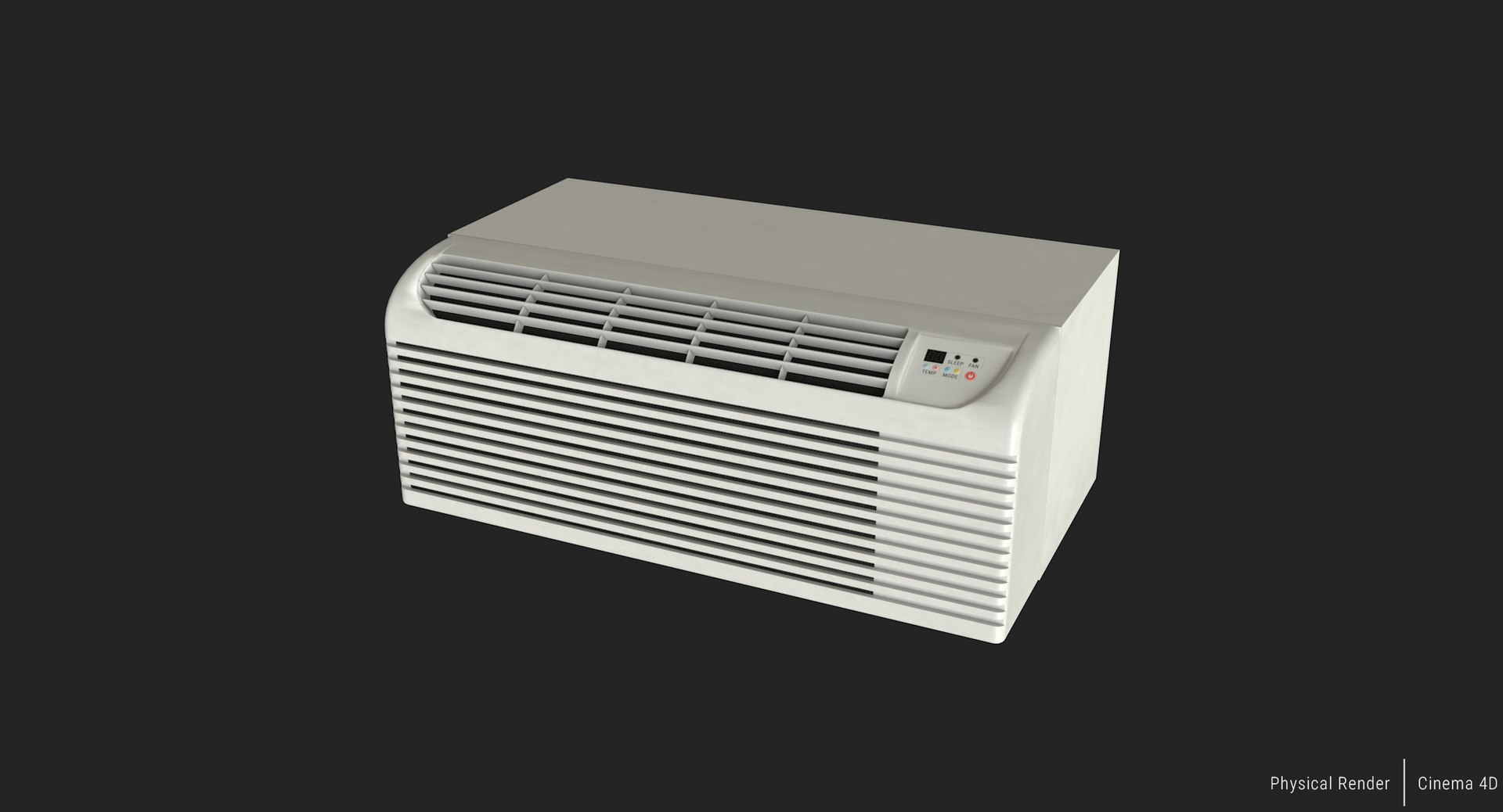 3D Model Realistic Air Conditioner Ptac - TurboSquid 1276300