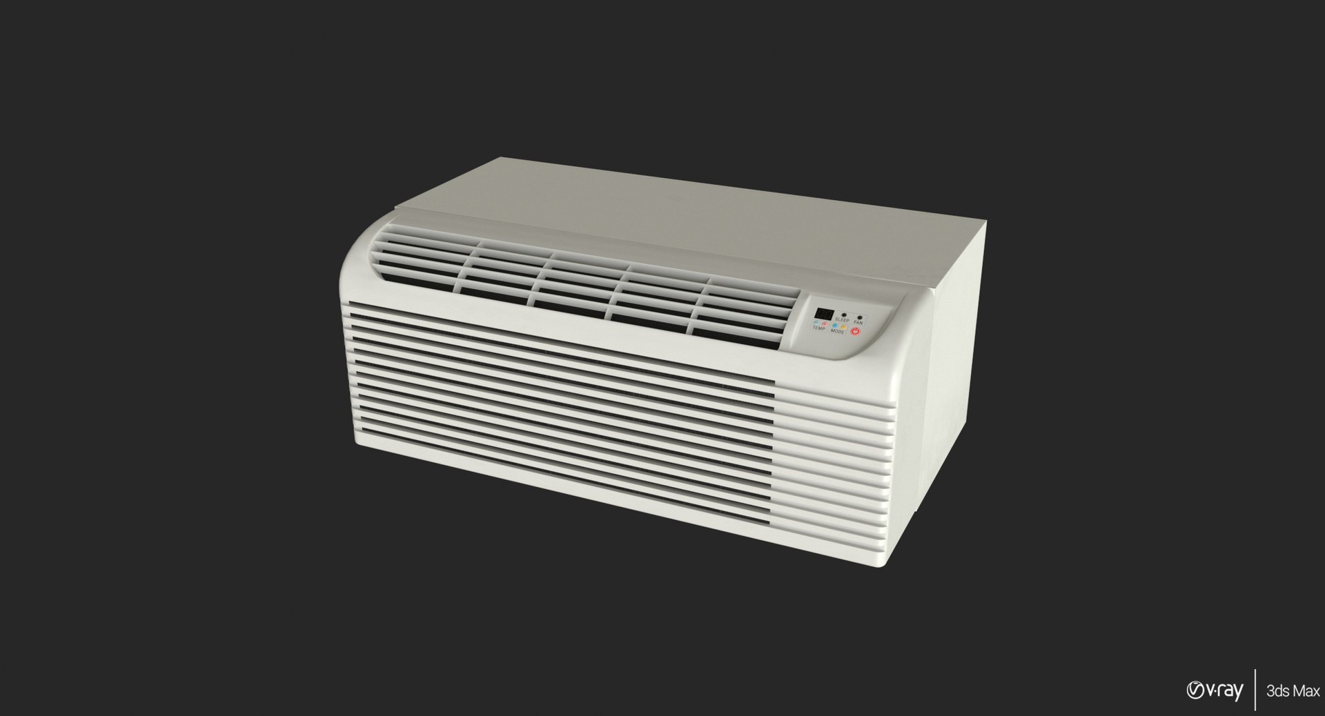 3D Model Realistic Air Conditioner Ptac - TurboSquid 1276300