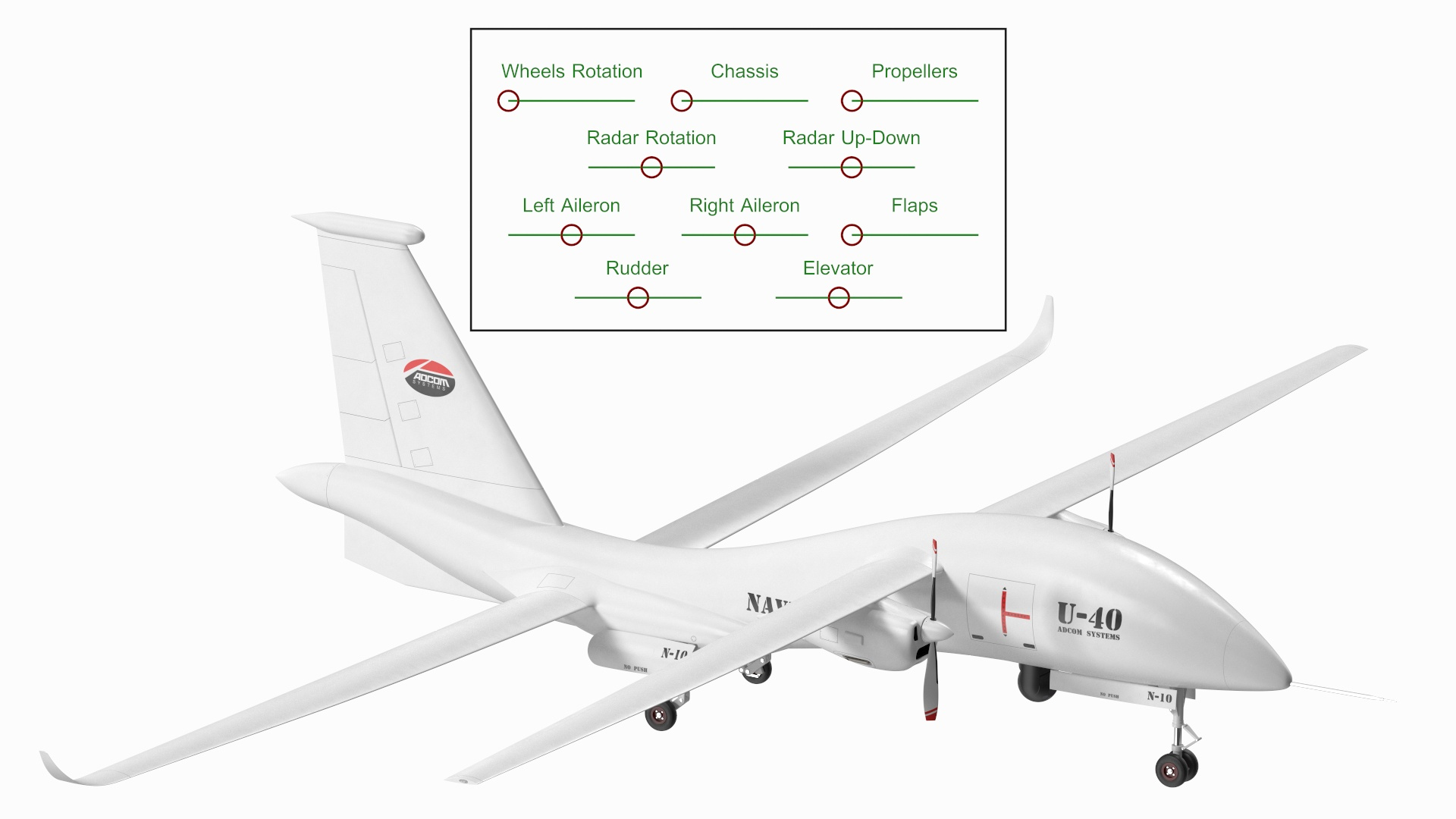 Yabhon United 40-UAV White Color Rigged 3D Model - TurboSquid 2154542