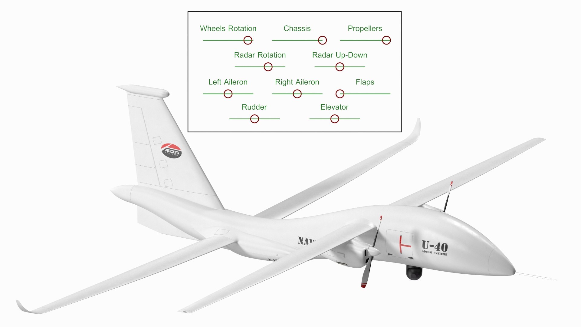 Yabhon United 40-UAV White Color Rigged 3D Model - TurboSquid 2154542