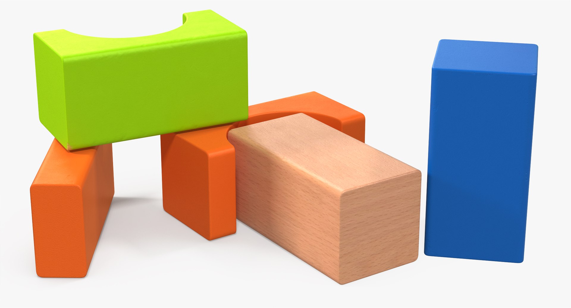 3D Rocket Wooden Building Blocks Model - TurboSquid 1454368