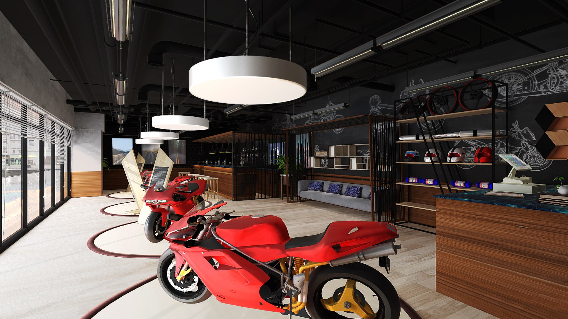 3D Bike Showroom Model - TurboSquid 1507660