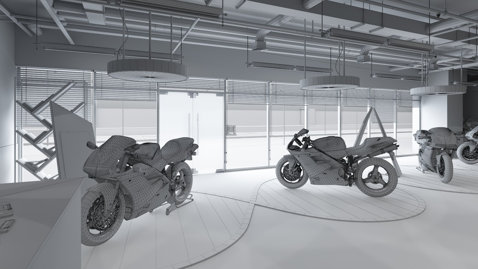 3D Bike Showroom Model - TurboSquid 1507660