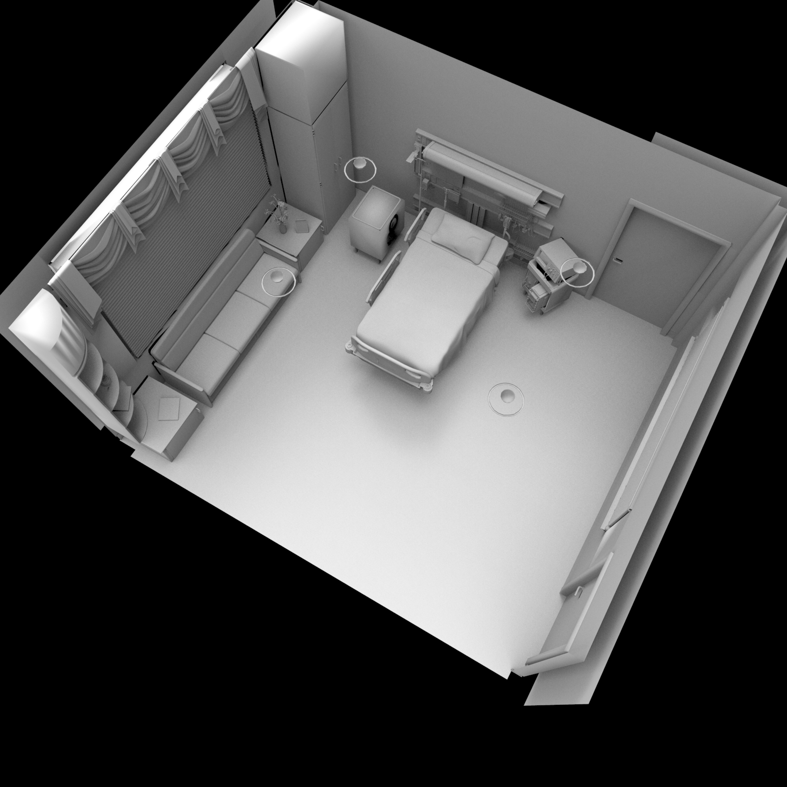 3d hospital room