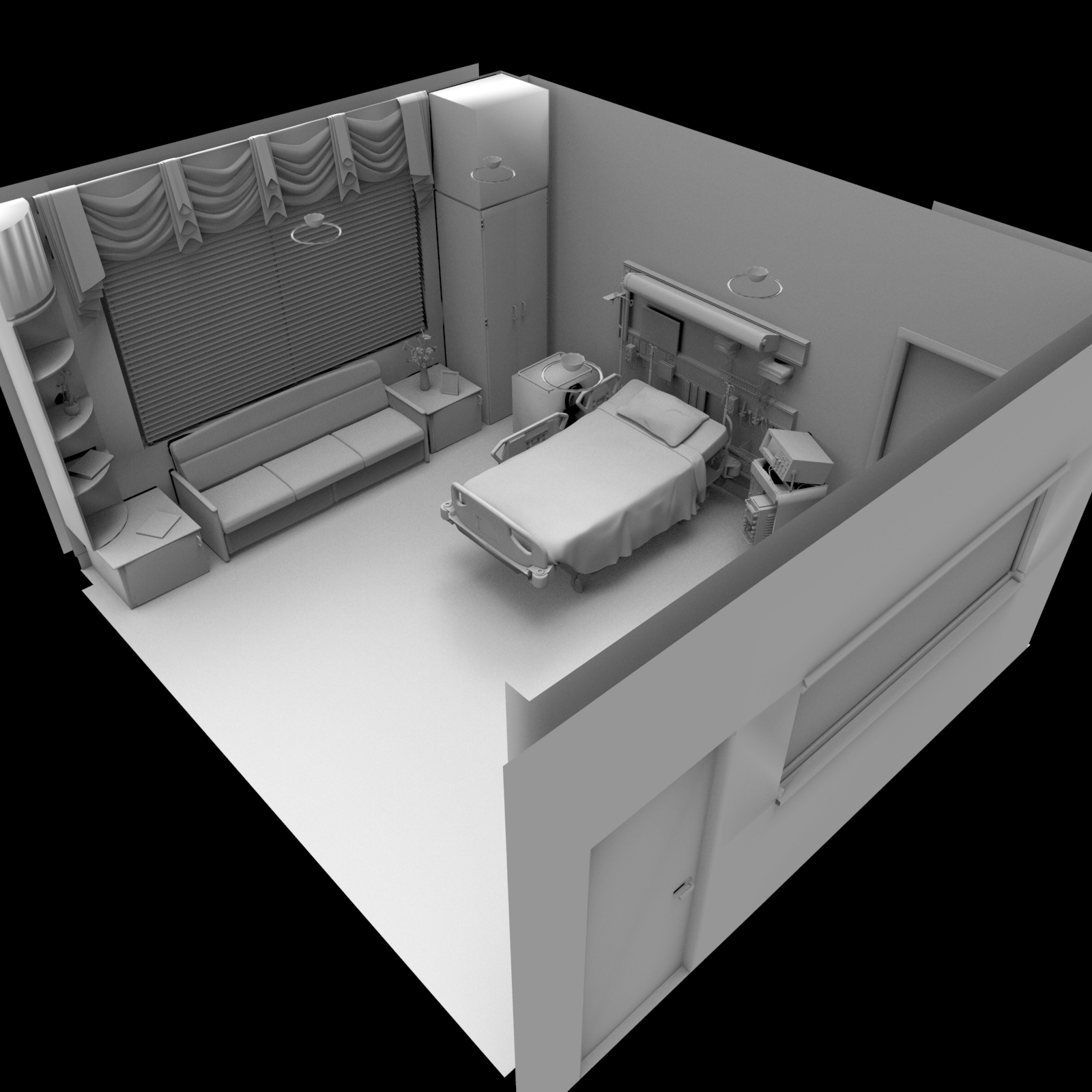 3d hospital room