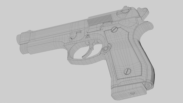 modelo 3d Beretta 92 Plata - TurboSquid 1946396