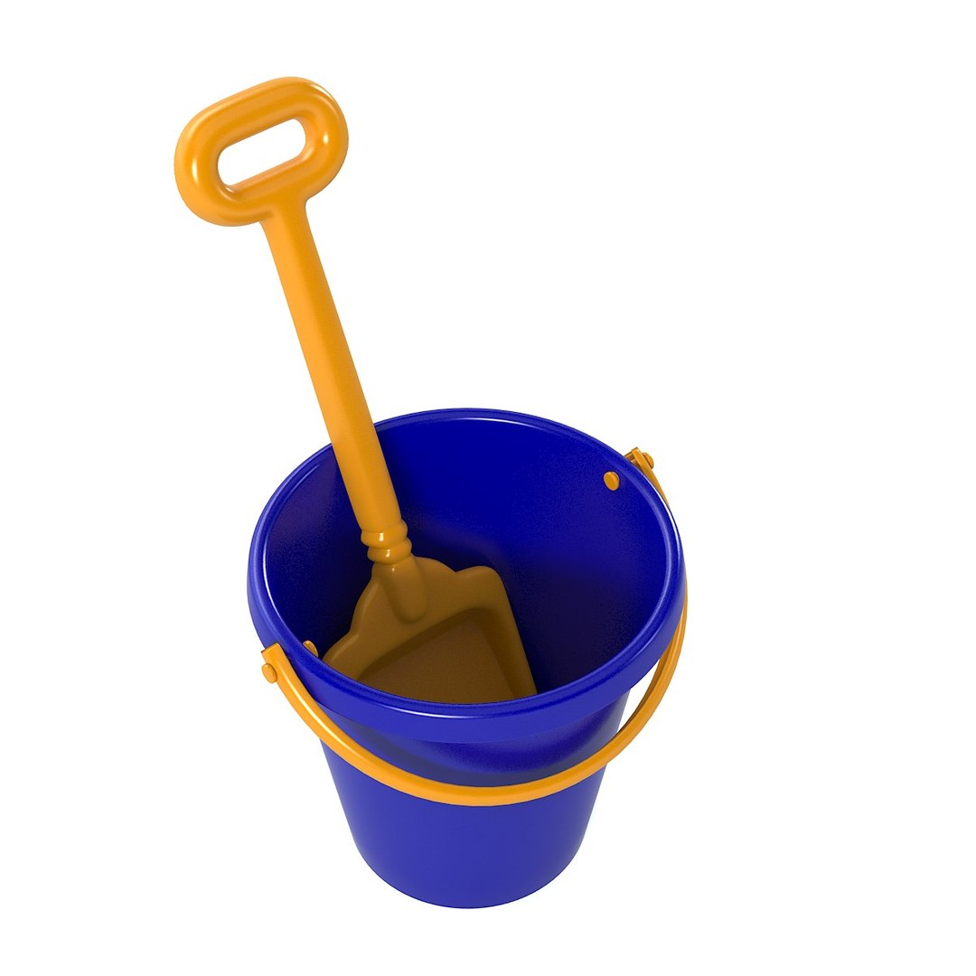 Toy Spade Bucket 3d Model