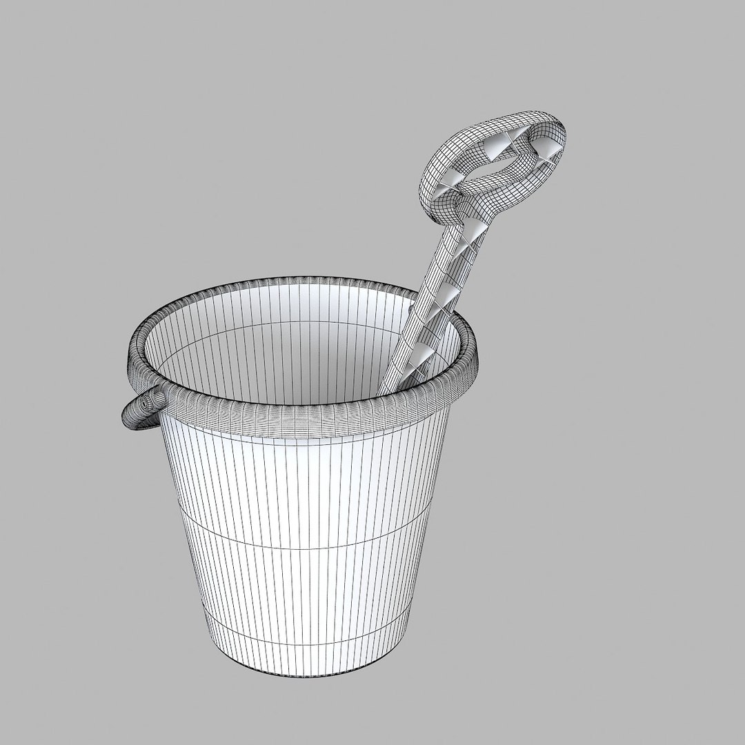 Toy Spade Bucket 3d Model