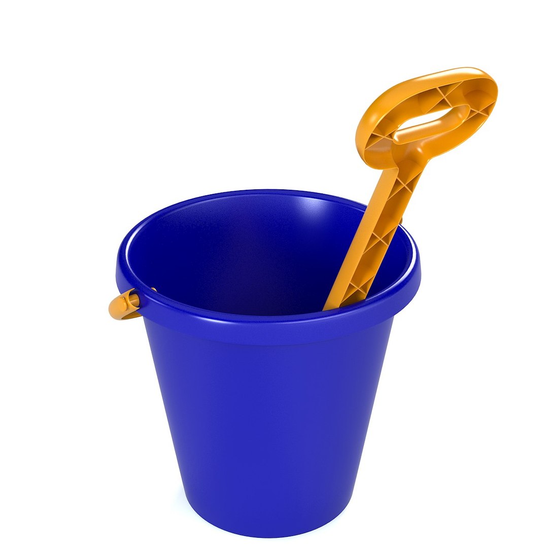 Toy Spade Bucket 3d Model