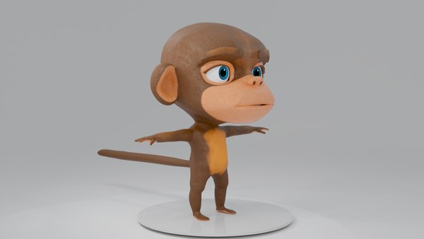 Monkey Cartoon Funny 3D model - TurboSquid 1978677